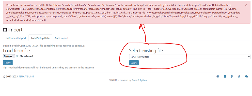 Error While Loading Sample Data Functional Senaite Community 7279